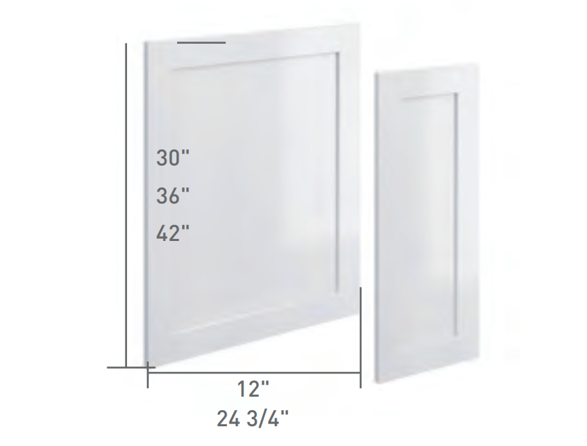 White Slim Shaker Style End Panel | Kitchen Cabinets Shop Canada ...